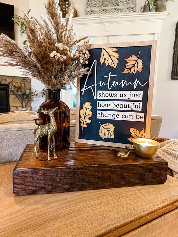 Autumn Sign Change is Beautiful 3d Sign Fall Sign 3d Sign - Etsy