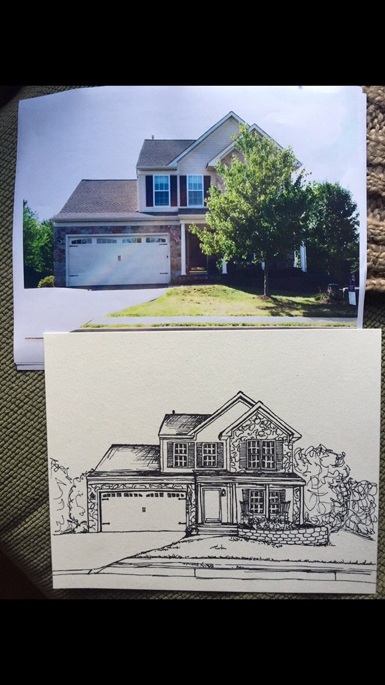 Pen and Ink Drawing From a Photo: Preserve Your Memories of Your Home ...