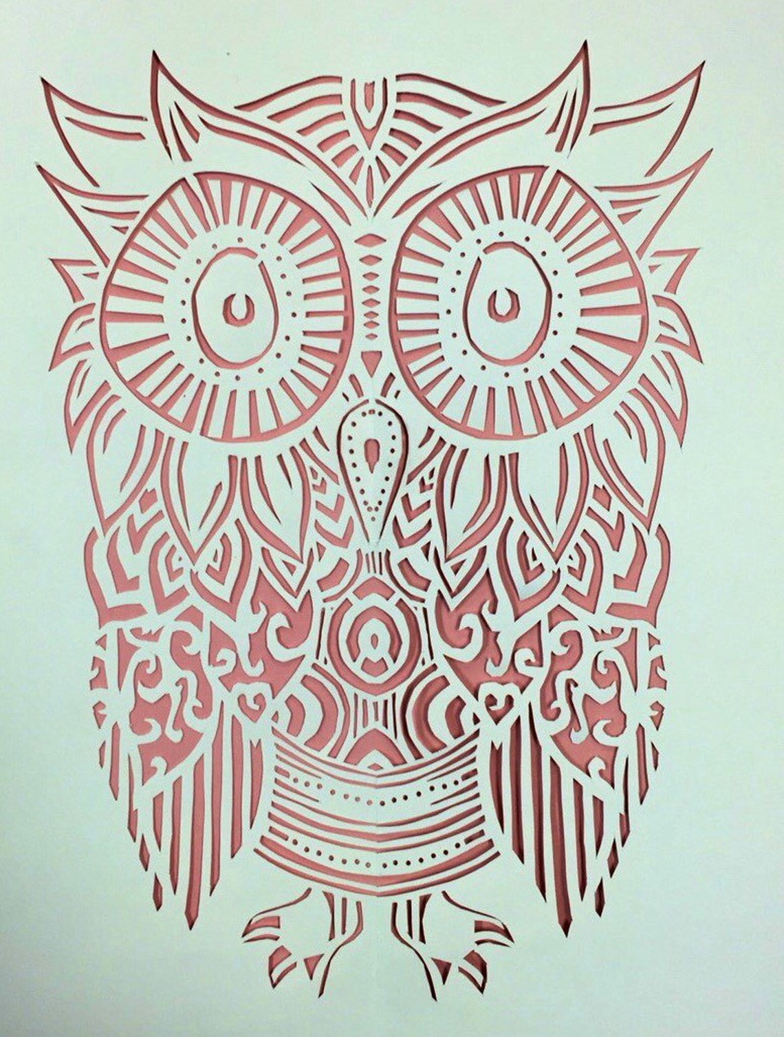 Owl Paper Cut - Etsy