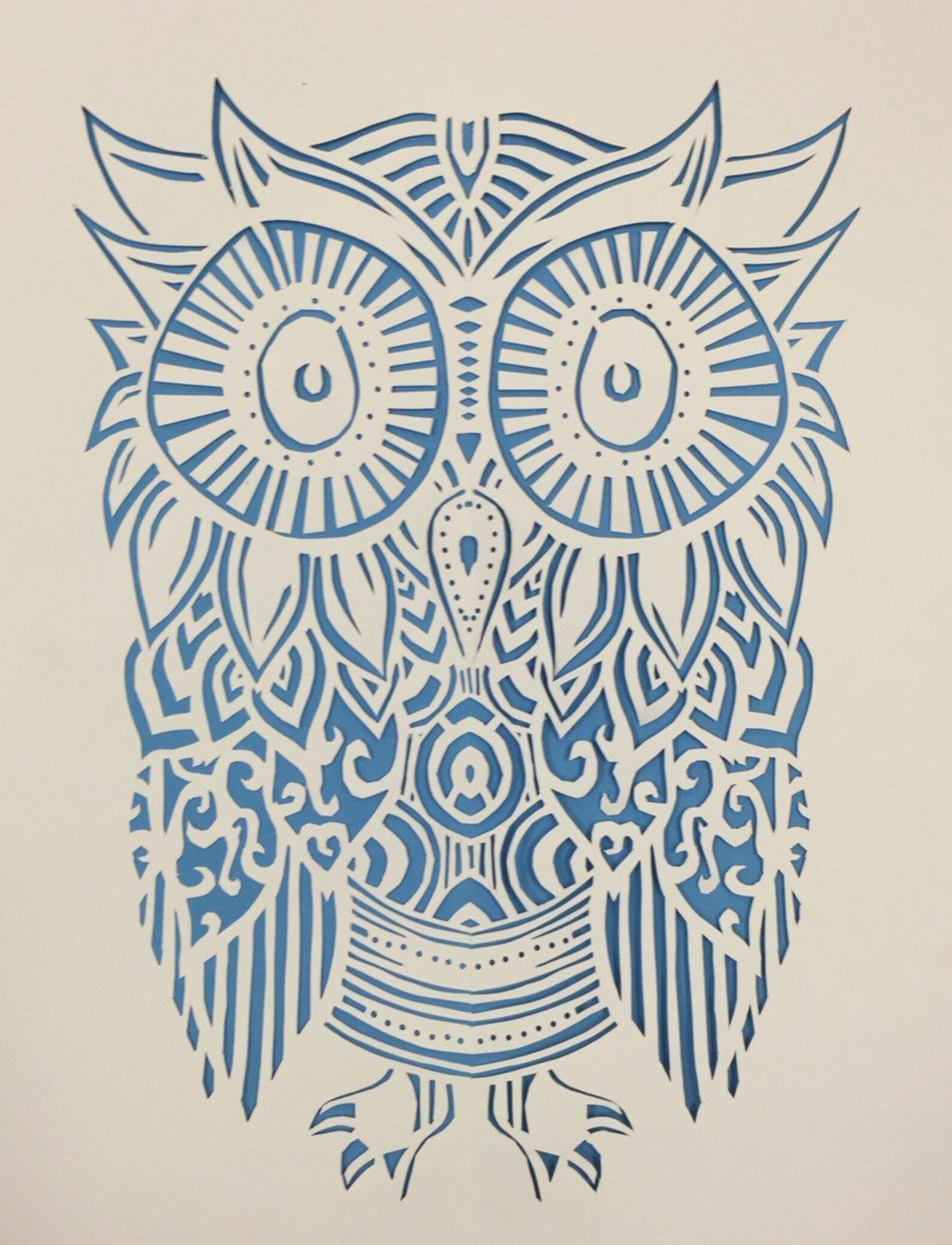Owl Paper Cut - Etsy