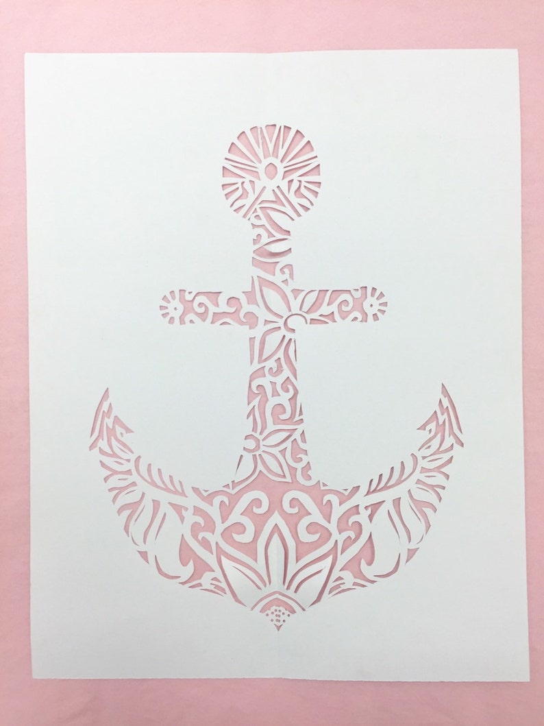 Anchor Paper Cut: Beach House Decoration Nursery Art Great - Etsy
