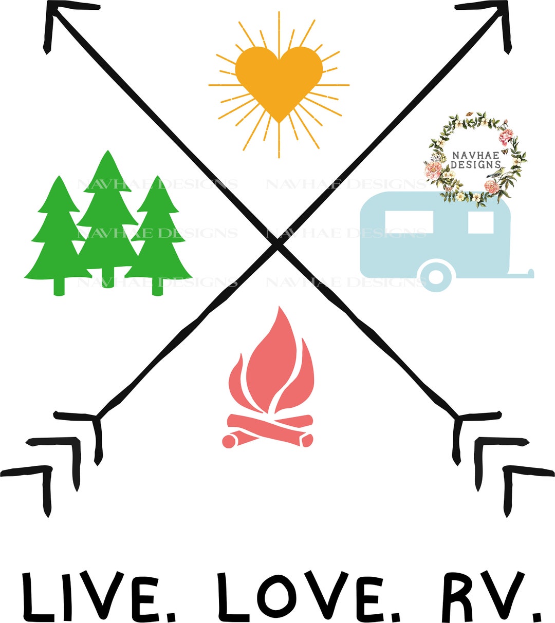 Live Love RV Sublimation Design_transfer Available - Etsy