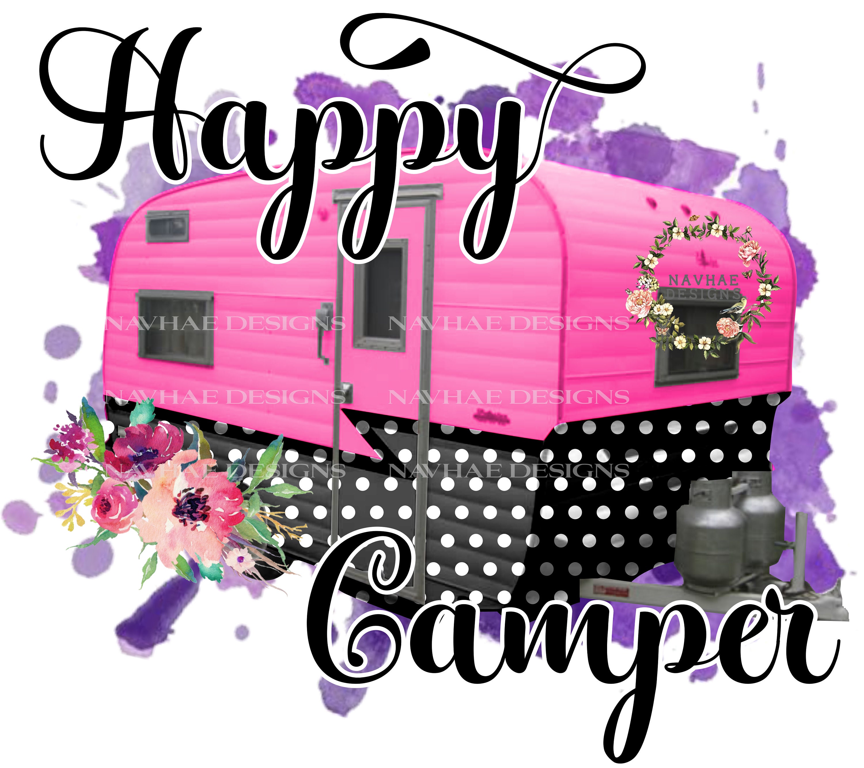 Happy Camper Sublimation Design_transfer Available - Etsy