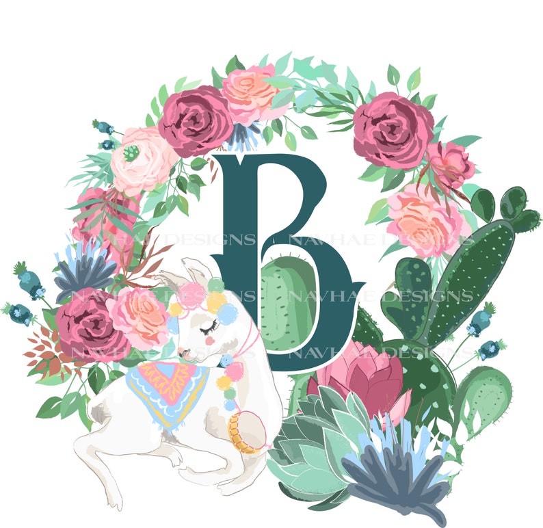 Llama Alphabet Sublimation Design - Etsy