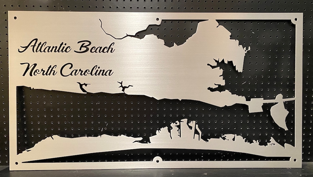 Atlantic Beach Custom Map - Etsy