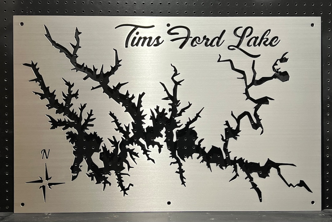 Tims Ford Lake Custom Map - Etsy