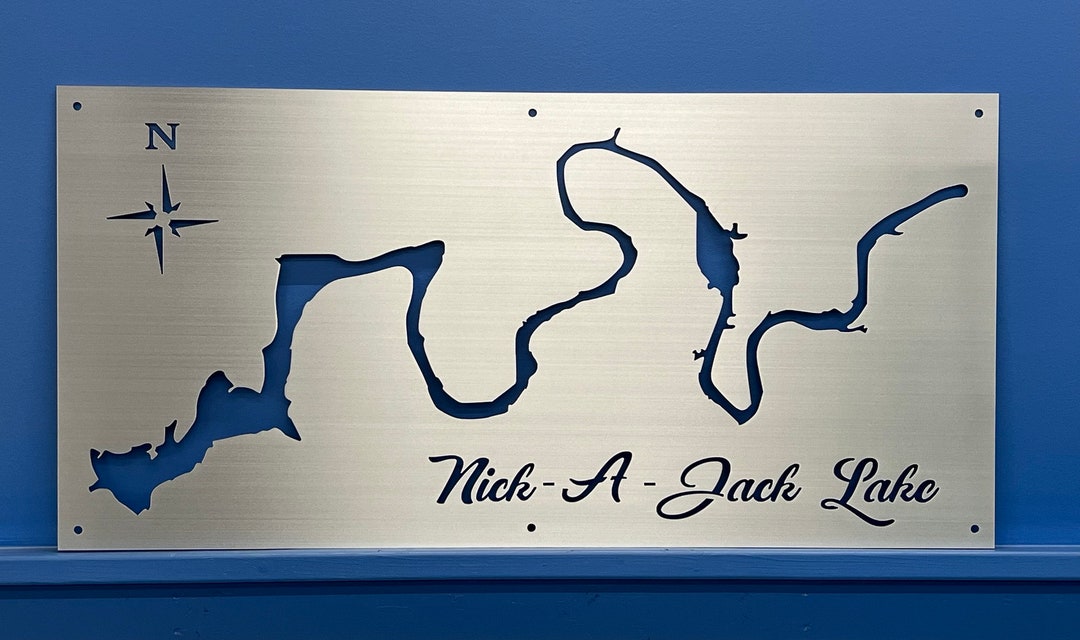 Nick A Jack Lake Custom Map - Etsy
