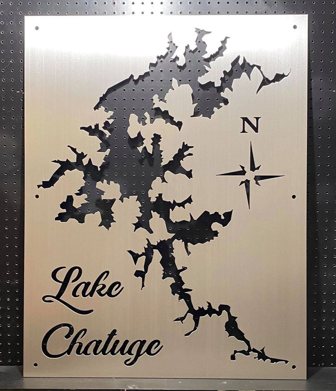 Lake Chatuge Metal Lake Map - Etsy
