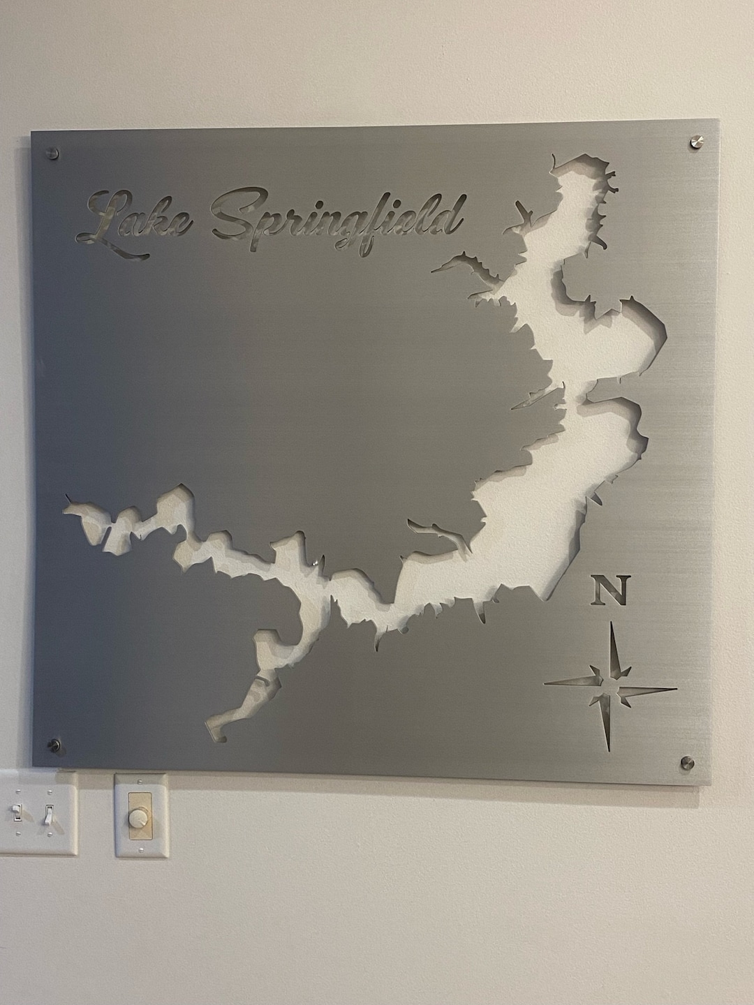 Lake Springfield Custom Map - Etsy