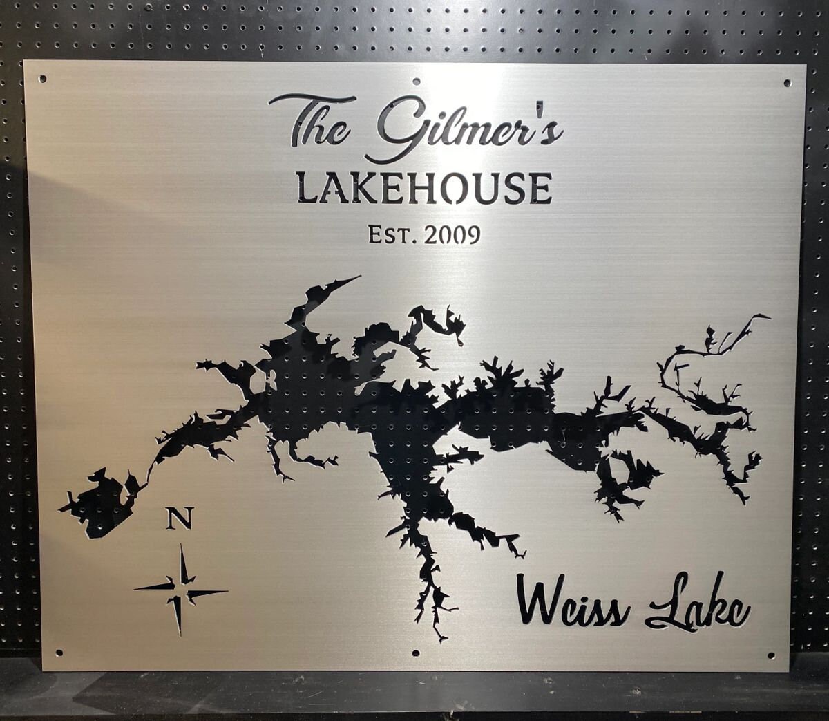 Weiss Lake Metal Lake Map - Etsy