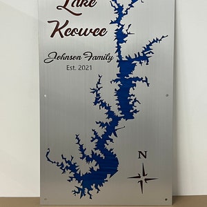 Lake Keowee Custom Map - Etsy