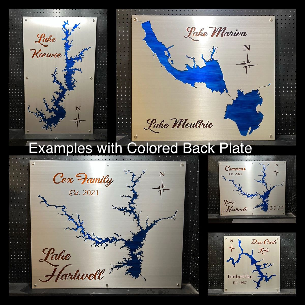 Weiss Lake Metal Lake Map - Etsy