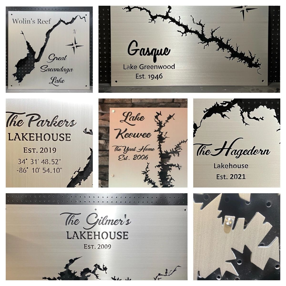 Lake Sinclair Metal Lake Map - Etsy