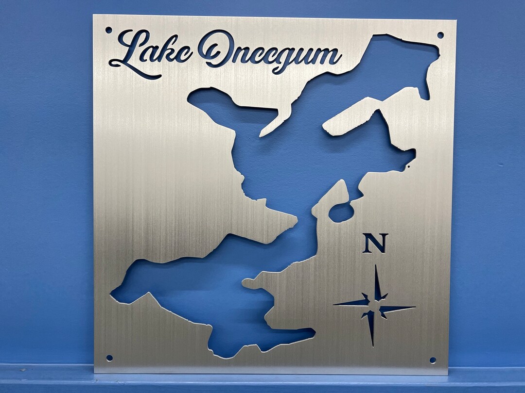 Lake Oneegum Custom Map - Etsy