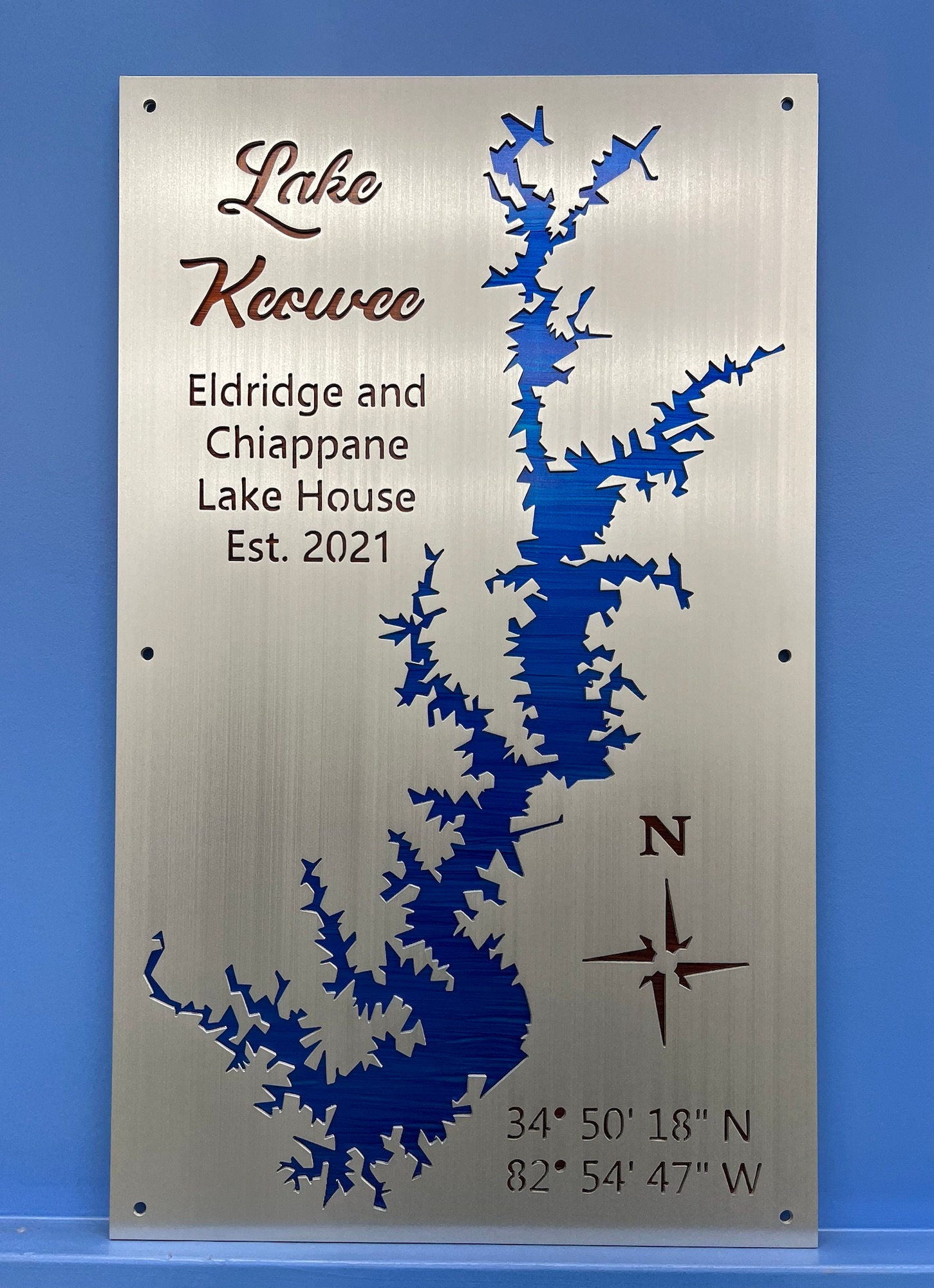 Lake Keowee Custom Map - Etsy