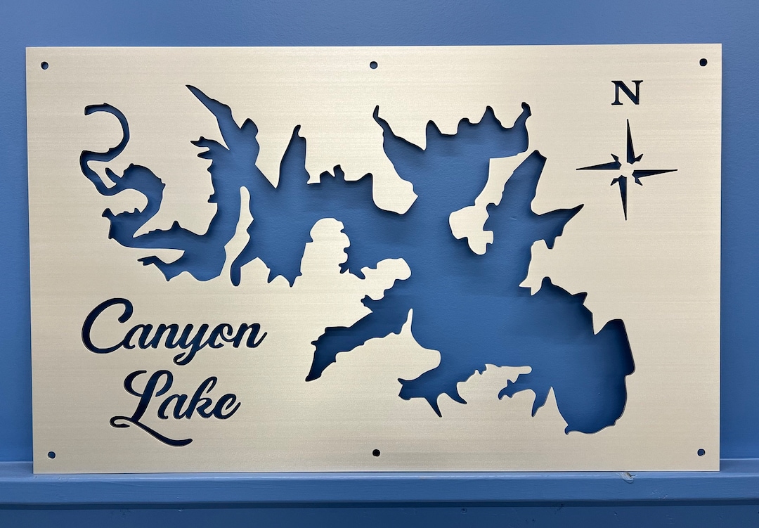 Canyon Lake Custom Map - Etsy