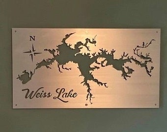 Weiss Lake Alabama Map - Etsy