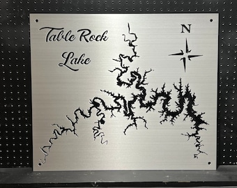Table Rock Lake Map Vintage Classic Style - Etsy