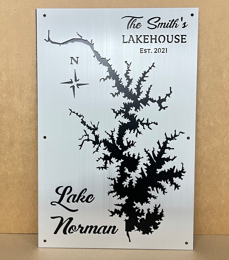 Kerr Lake Custom Map - Etsy