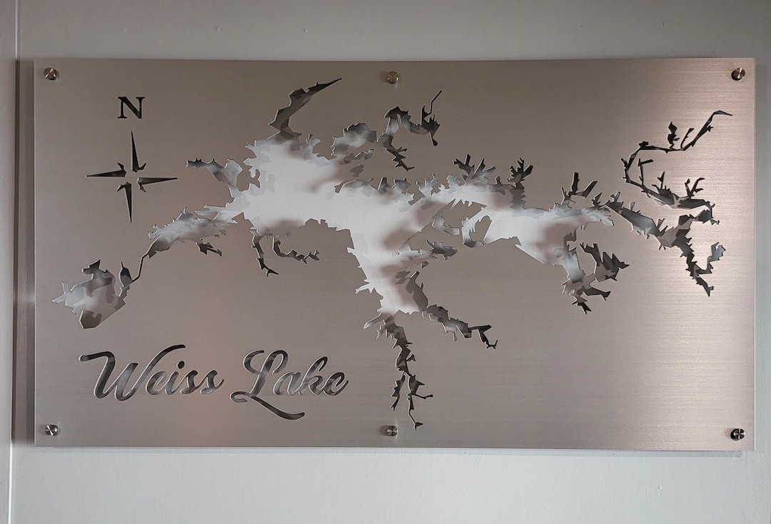 Weiss Lake Custom Map - Etsy