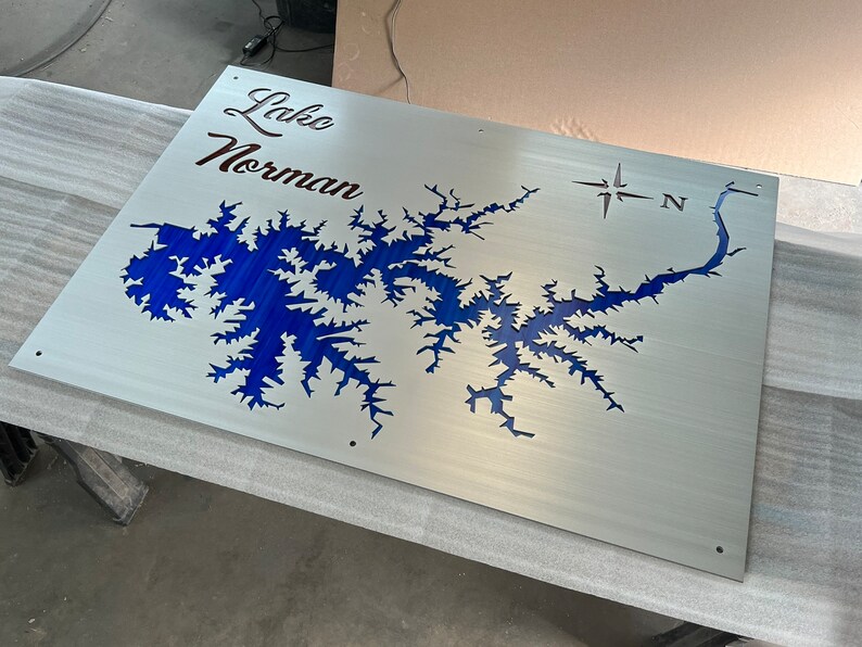 Kerr Lake Custom Map - Etsy