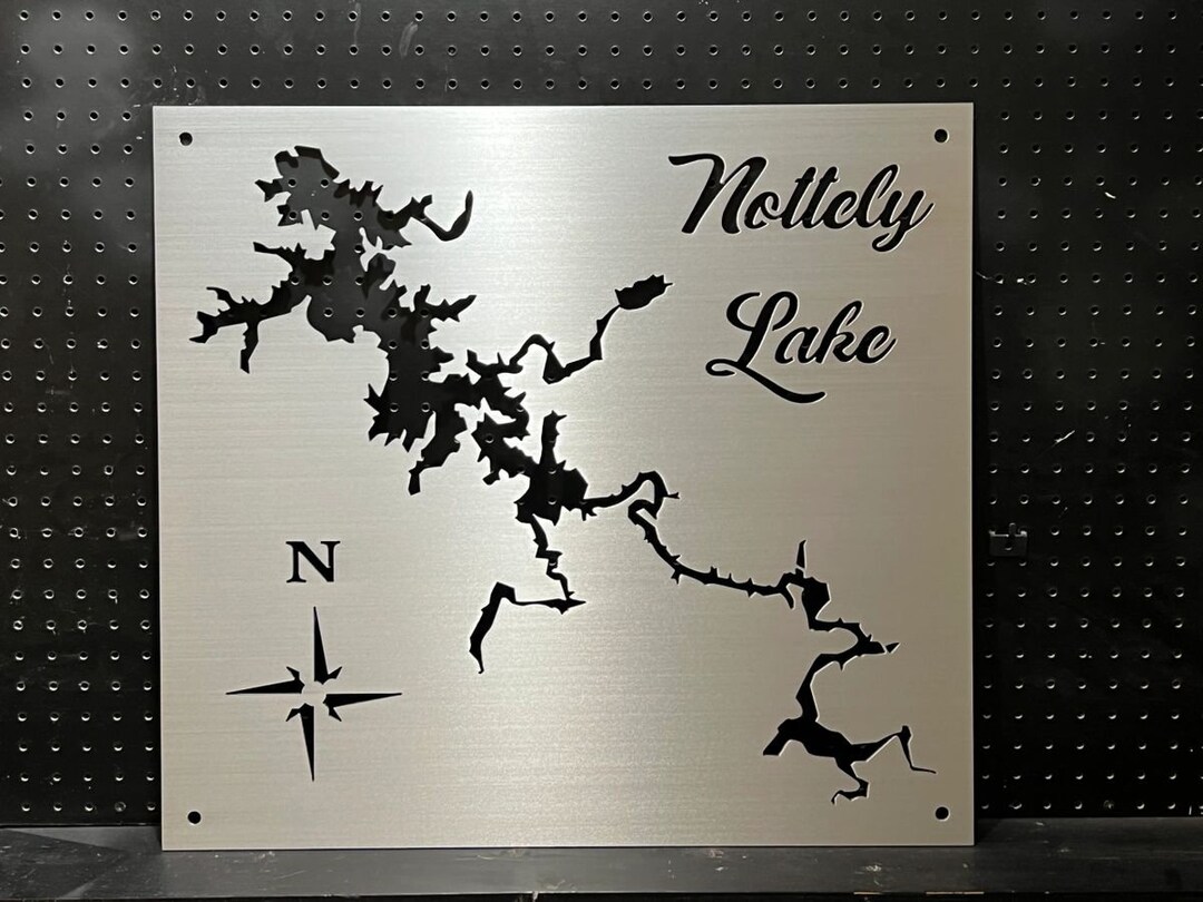 Nottely Lake Metal Lake Map - Etsy