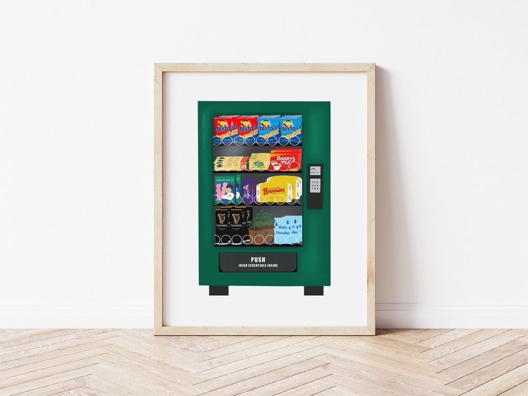 Irish Illustration Print, Vending Machine Art, Irish Food, Ireland ...