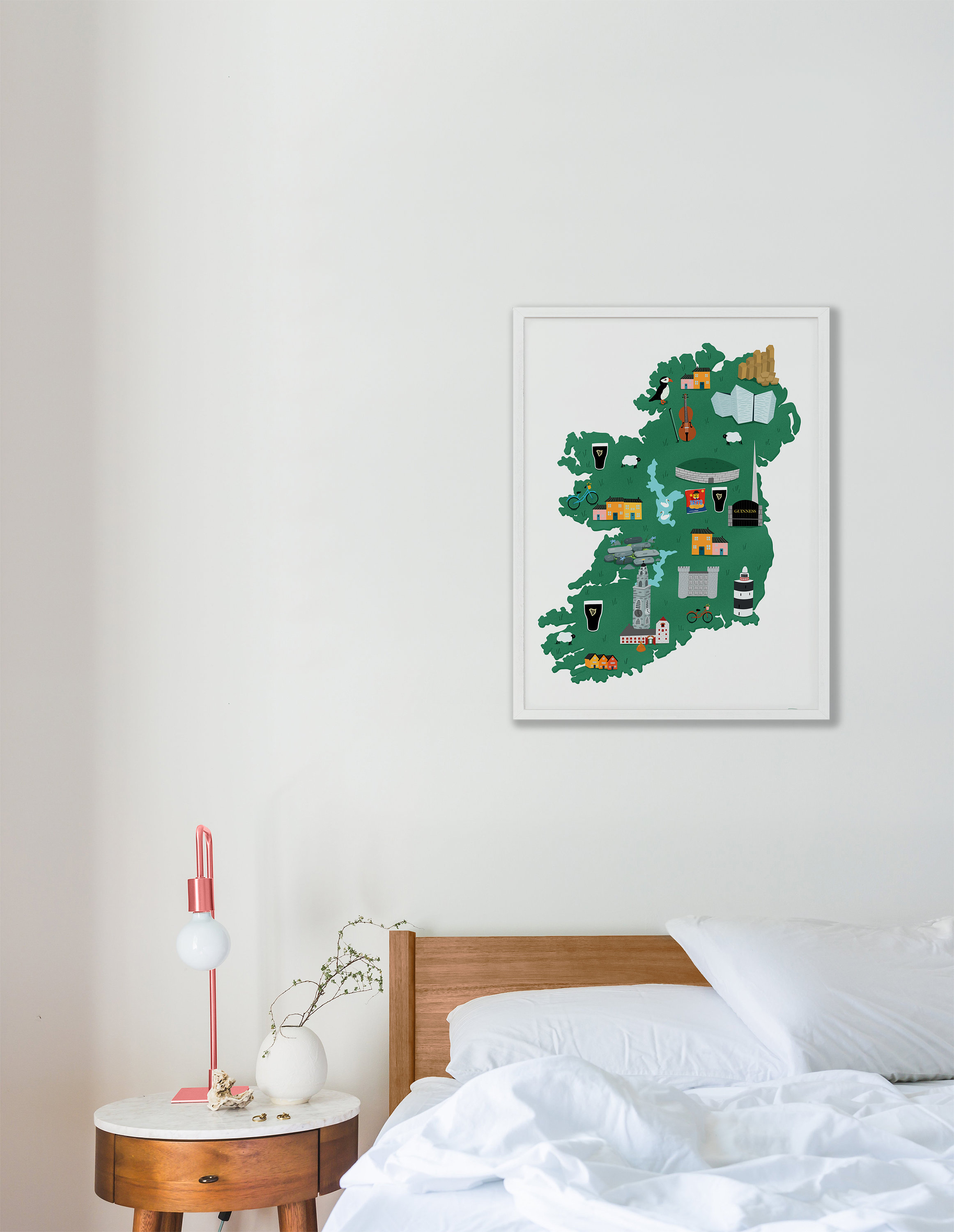 Ireland Map Illustration, Irish Art Print, Fun Irish Illustration ...