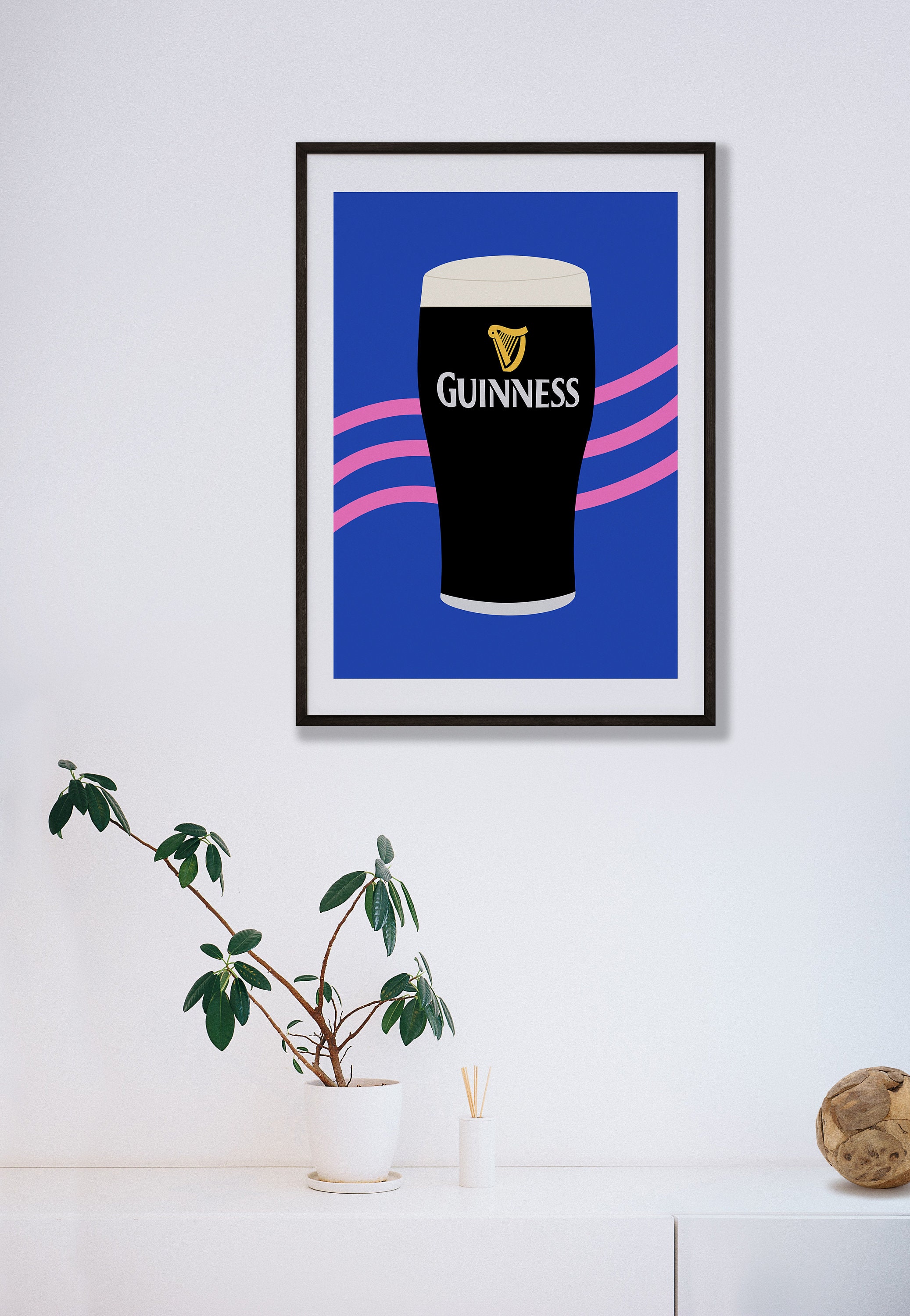 Guinness Illustration Print Pint of Guinness Modern Guinness - Etsy
