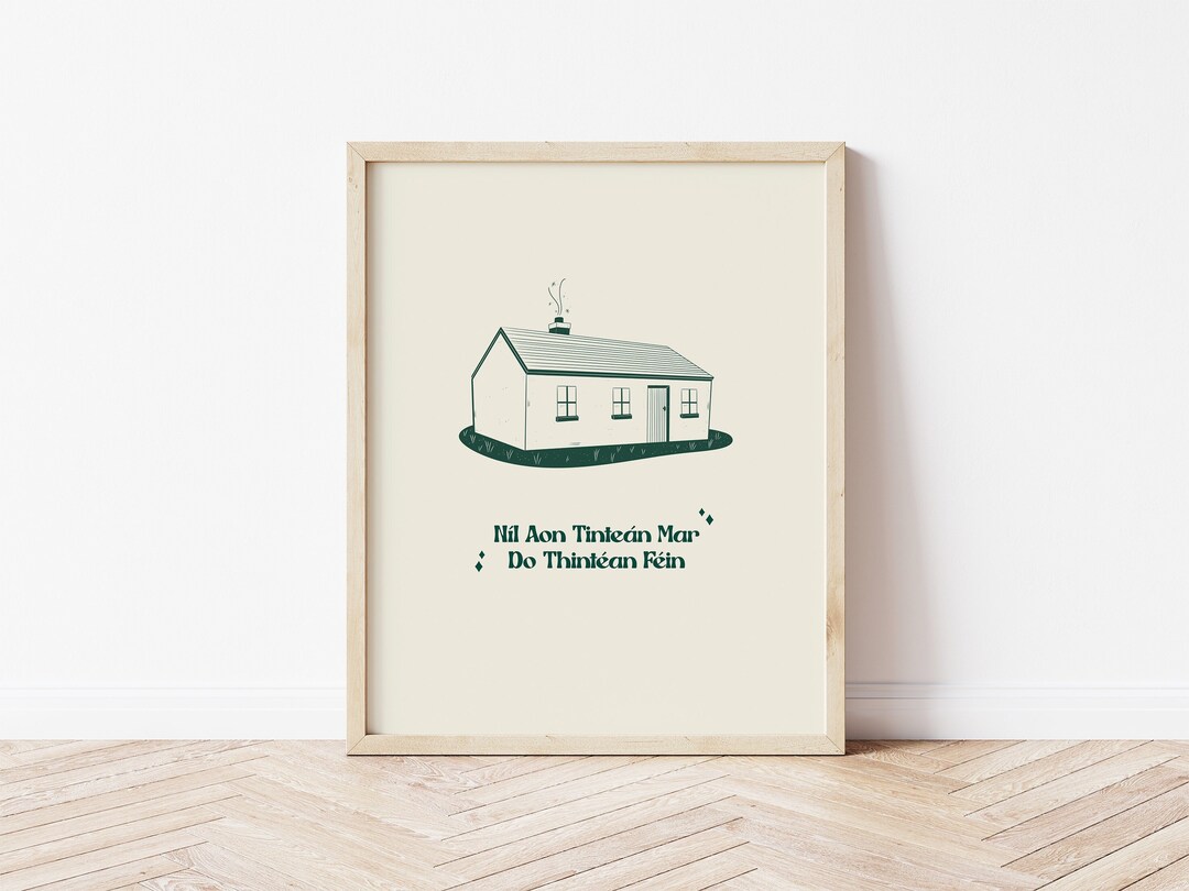 Irish Home Quote Print, Níl an Tinteán Mar Do Thintéan Féin, Gaeilge ...