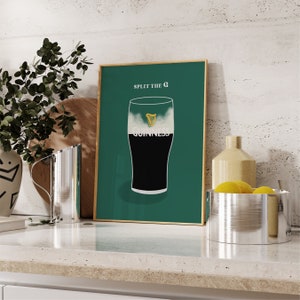 Guinness Illustration Print, Split the G Illustration, Irish Humour ...