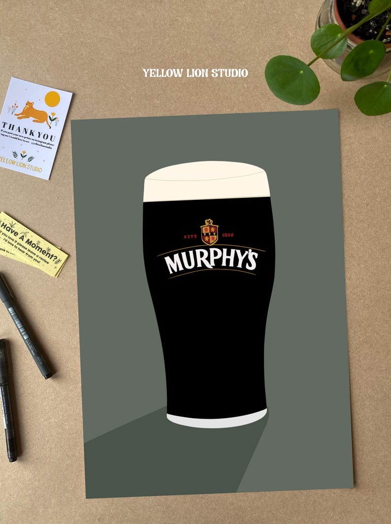 Irish Pint Illustration Print, Cork Stout, Irish Alcohol, Irish Pub ...