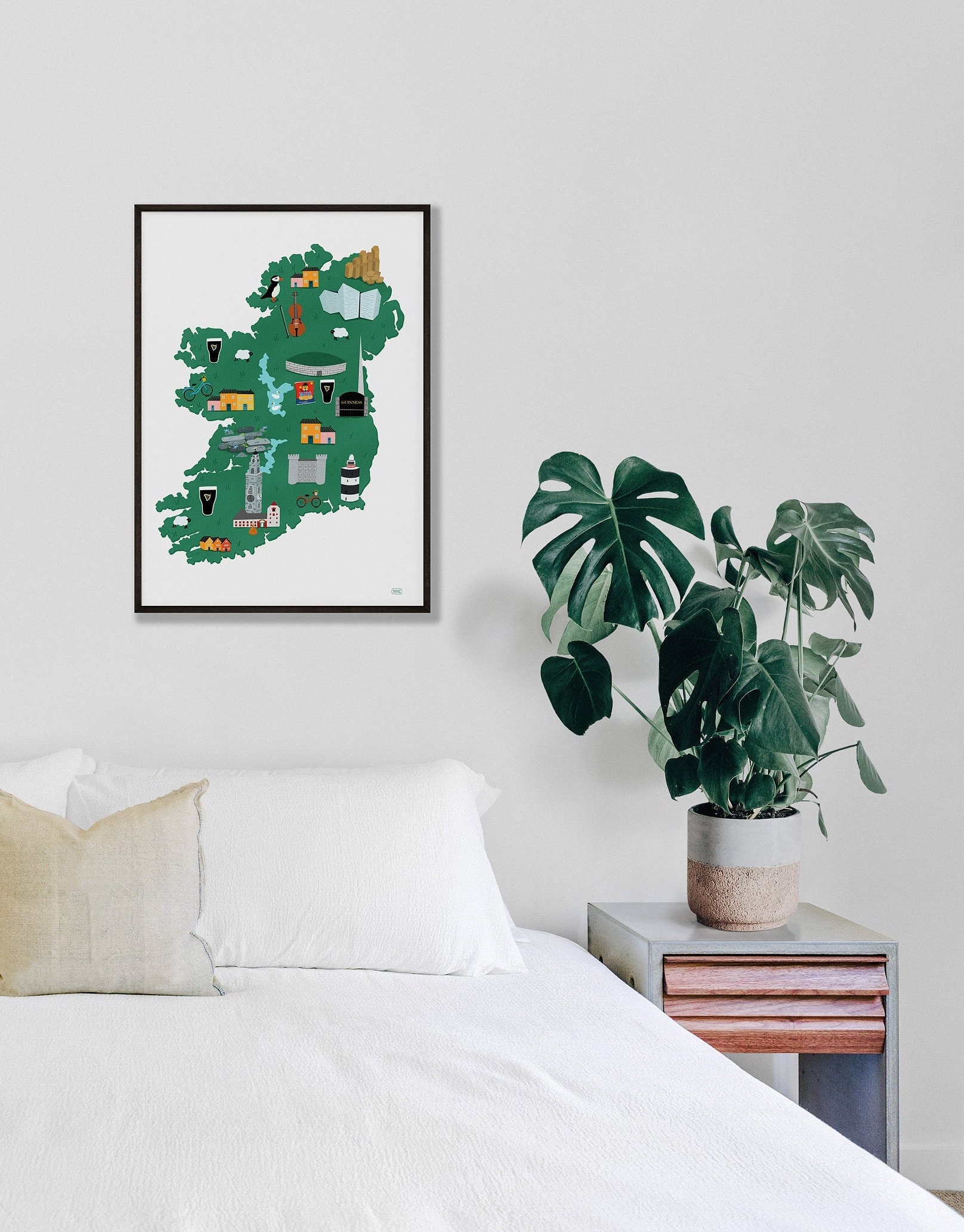 Ireland Map Illustration Irish Art Print Fun Irish - Etsy
