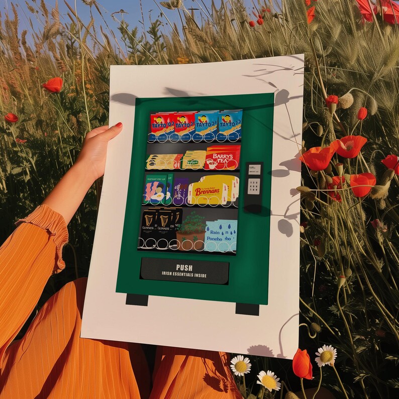 Irish Illustration Print, Vending Machine Art, Irish Food, Ireland ...