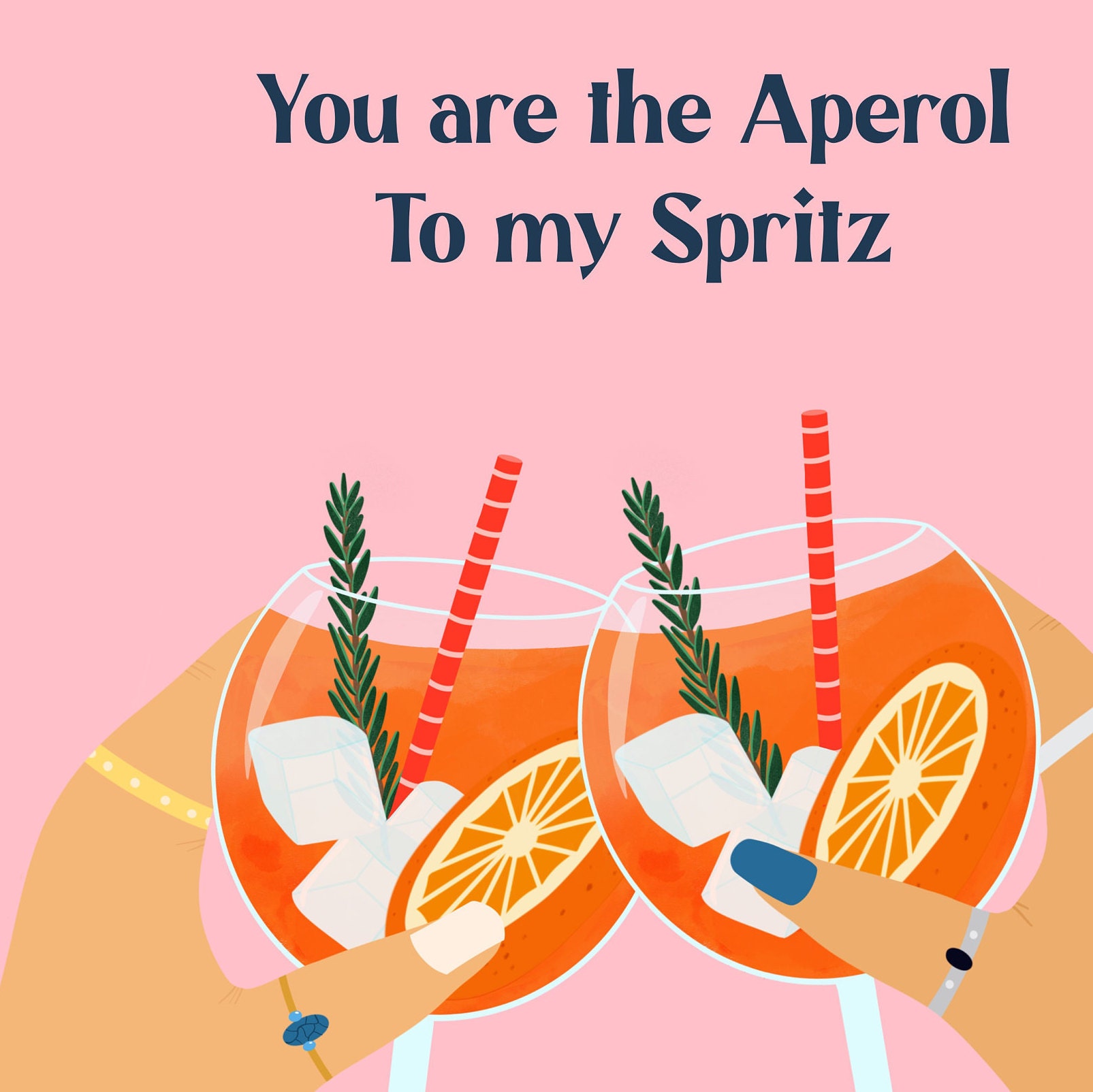 You Are The Aperol To My Spritz Print Aperol Spritz Glasses | Etsy