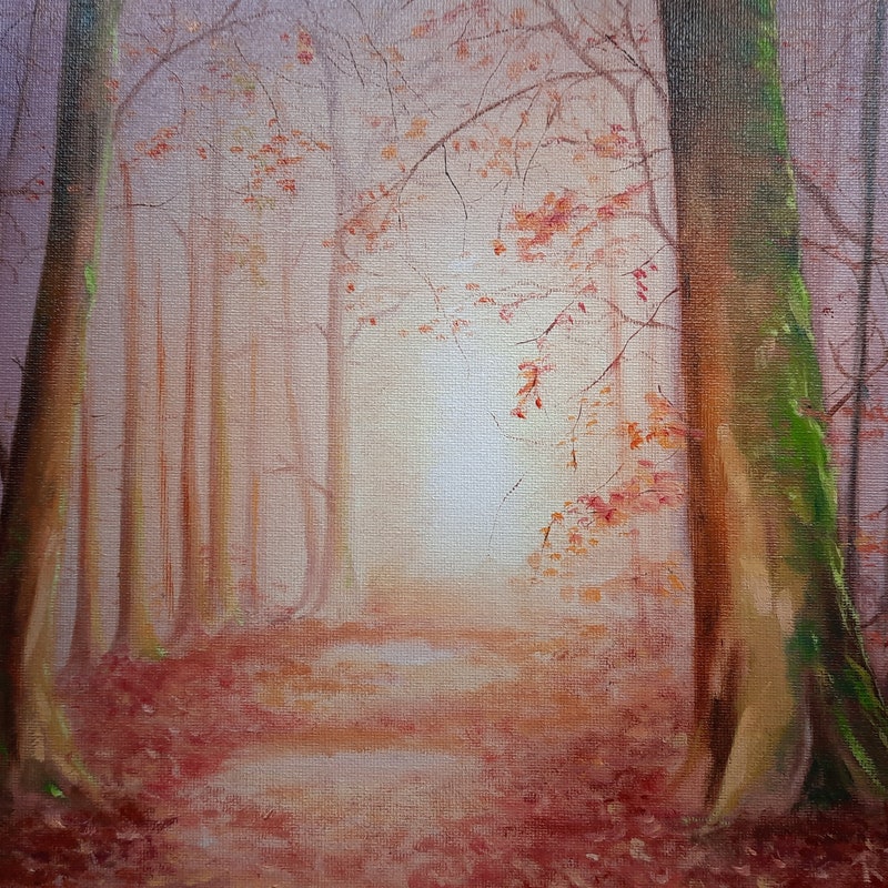 Waldbilder gemalt - Etsy.de