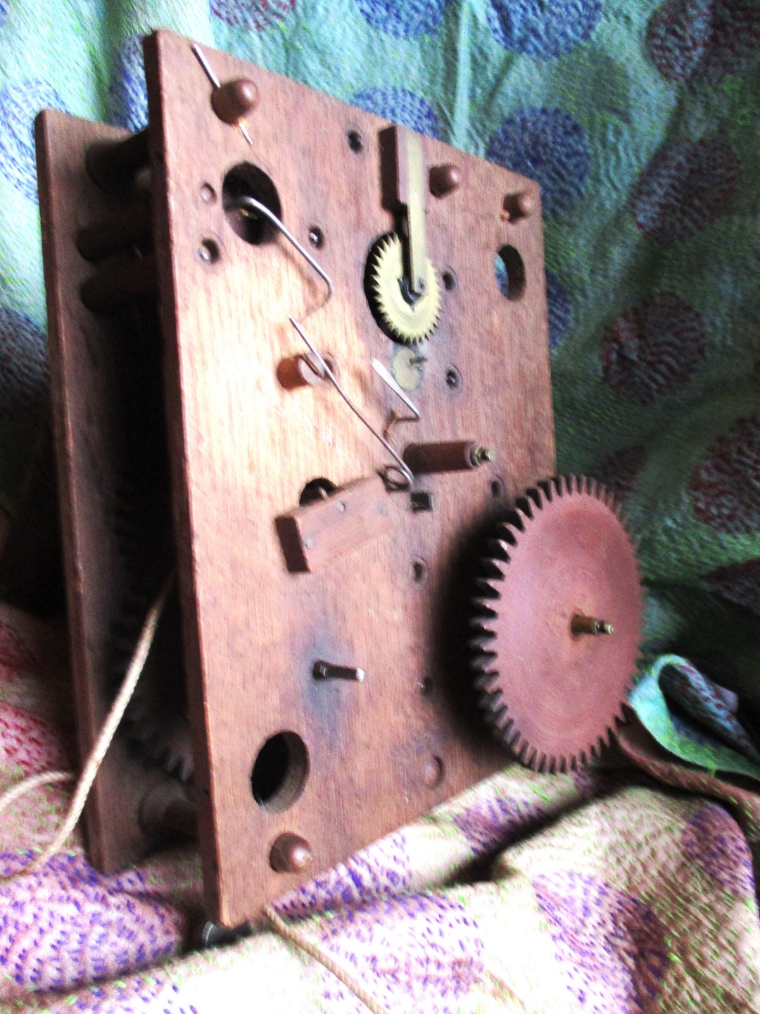 Carved Wood Clockworks, Early 1800, Eli Terry Clockworks, CT., Interior Workings, Amazing ...