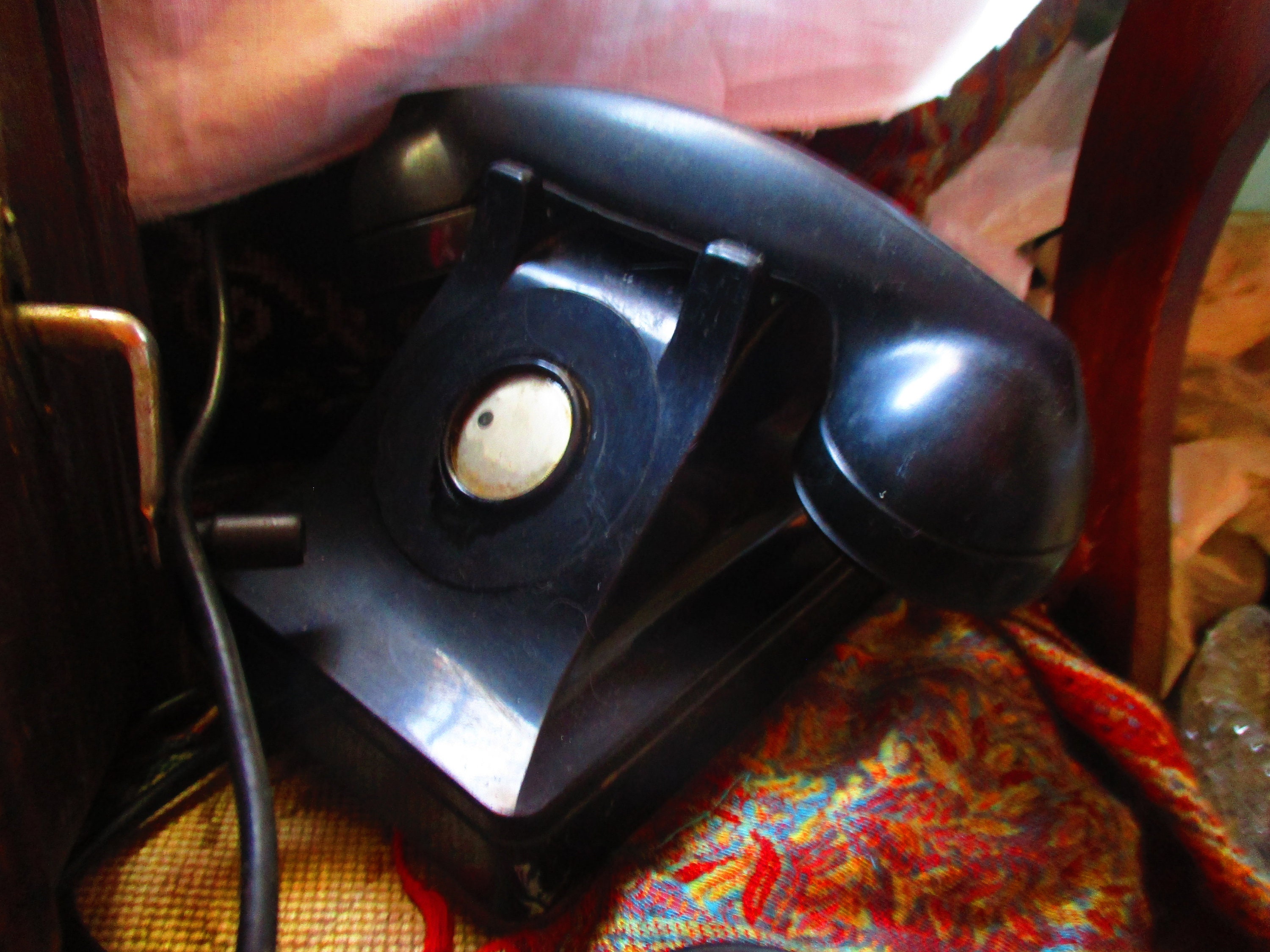 1930s Telephone System, Oak Wood Box With Crank/bell, Dial-less ...
