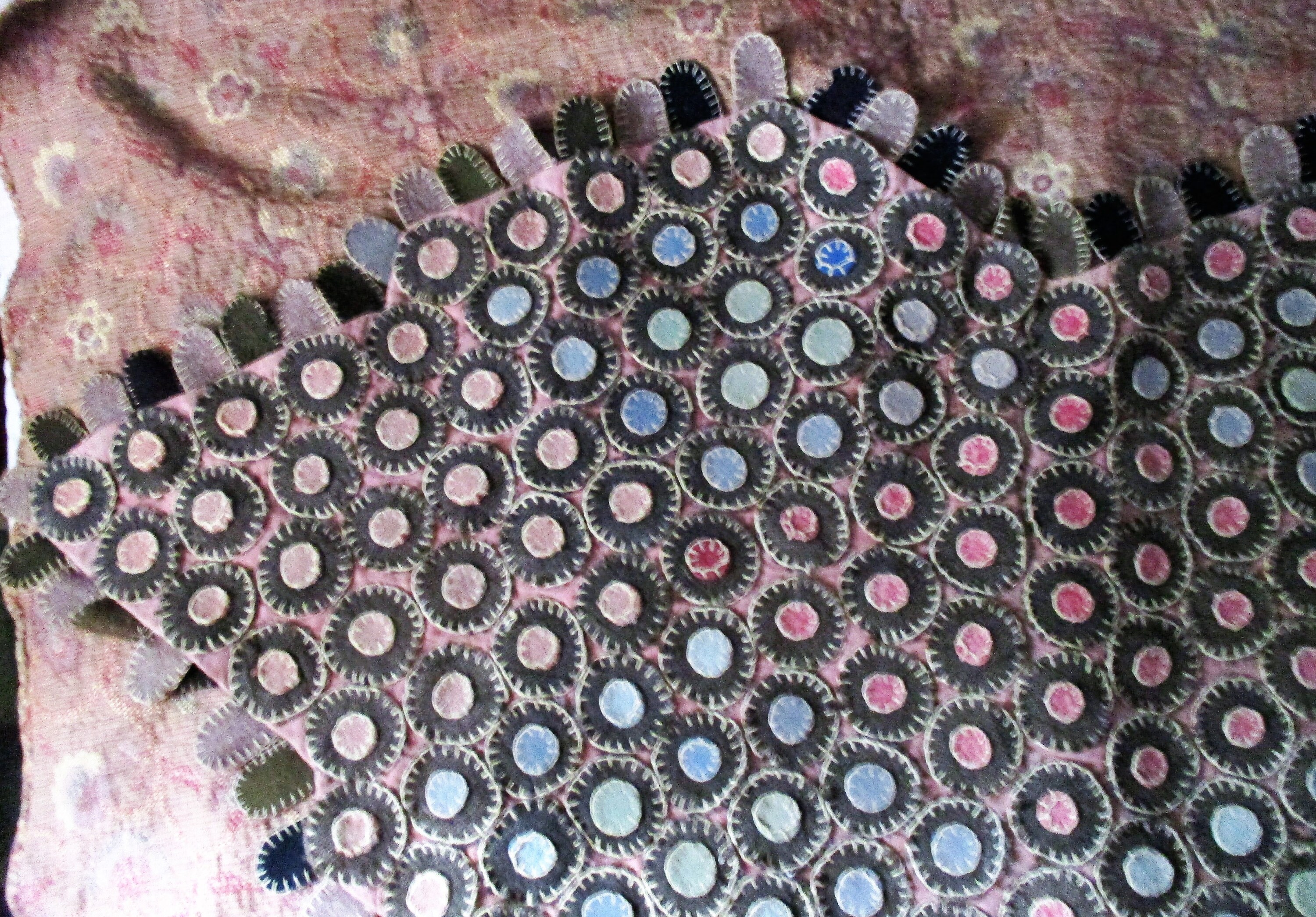 Handmade Coin Design Wool Rug Wall Art Table Top Display - Etsy