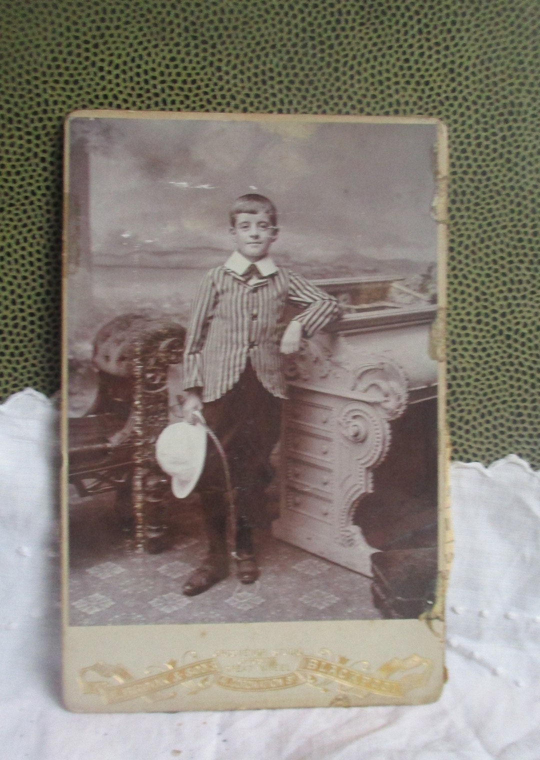 Young Victorian Boy With Exceptional Sporting Costume, Cabinet Photo ...