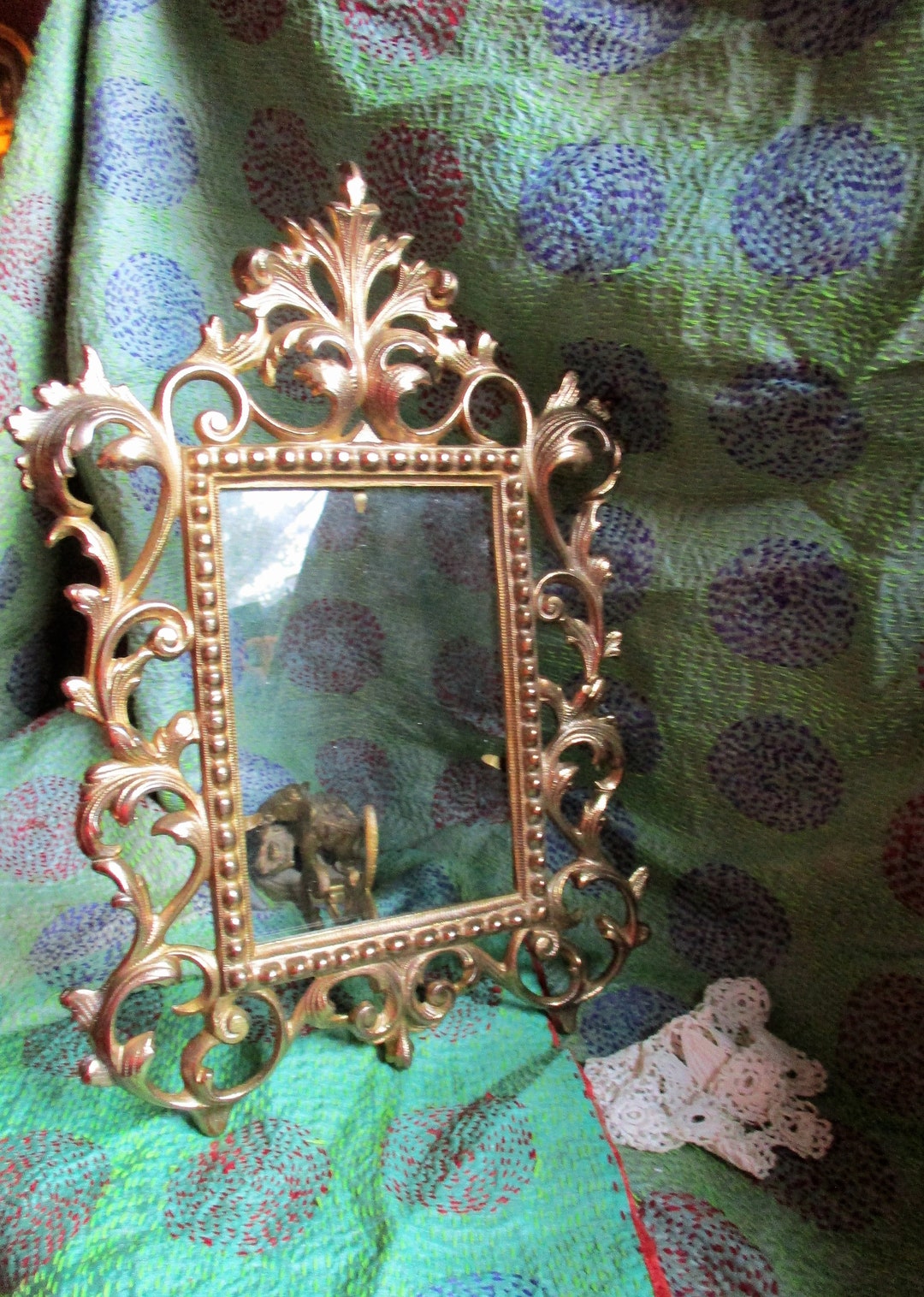 Fantastic Cast Brass Antique Frame, Edwardian, Ornate, Thick Brass ...
