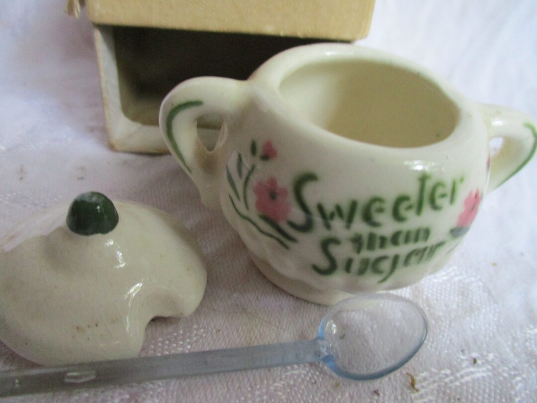 Fabulous Saccharine Pottery Jar With Lid/original Box, Small, Sweeter ...