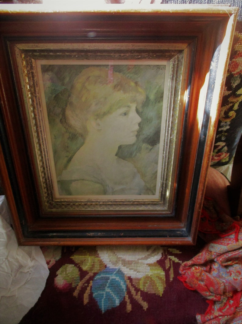 Antique Shadow Frame With Portrait of Woman, 1800's Frame ...