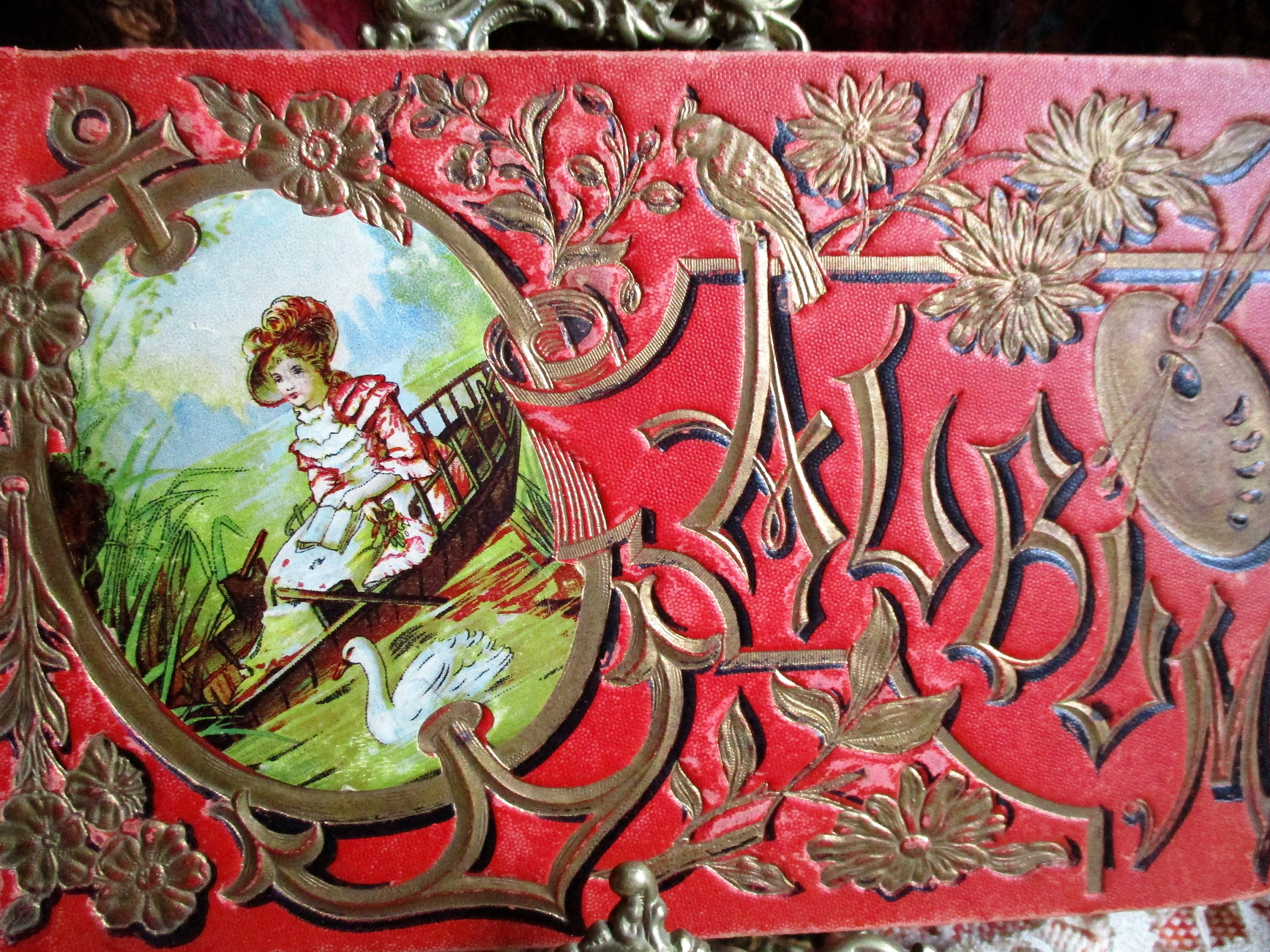 1899 Autograph Album Art Nouveau Cover and Artwork - Etsy