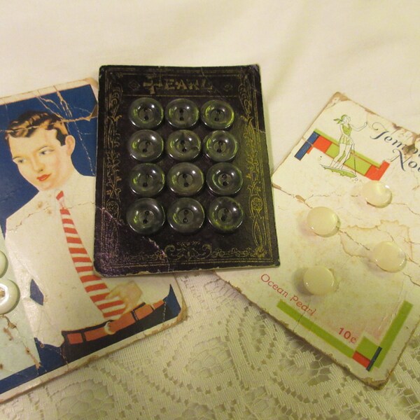 Vintage Button Cards - Etsy