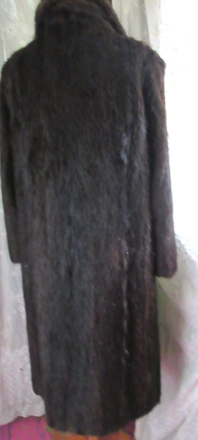Dark Brown Mink Coat 80's Vintage Excellent Condition | Etsy