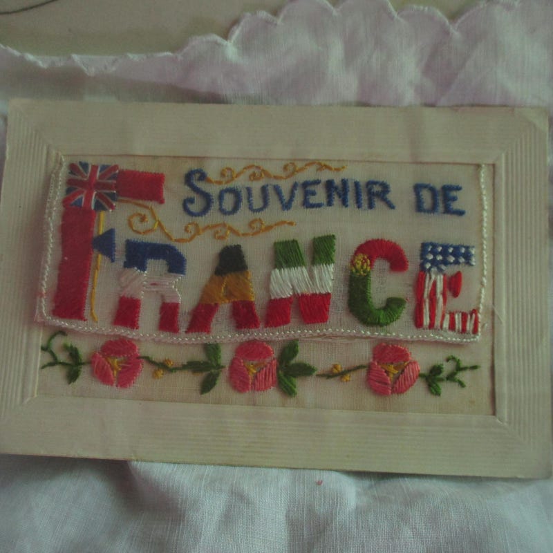 Embroidered Postcard - Etsy