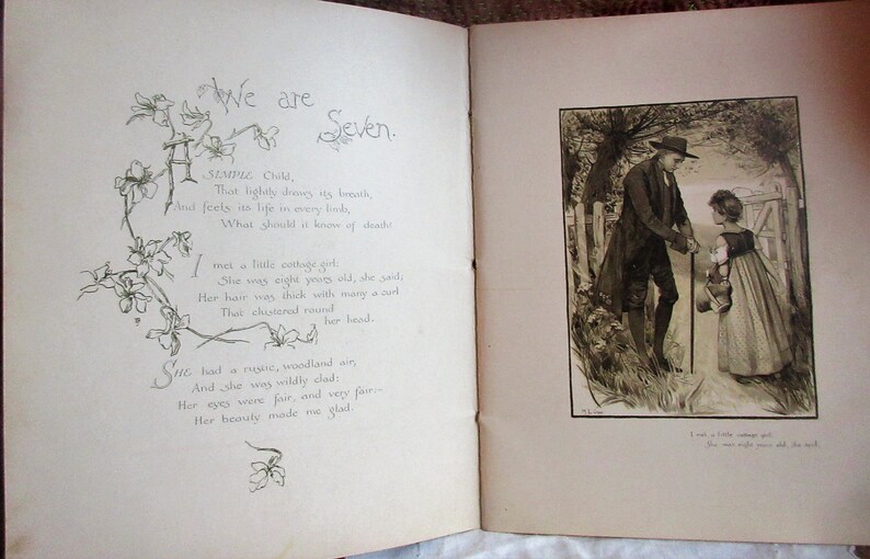 We Are Seven, Victorian Book, Poem by William Wordsworth ...