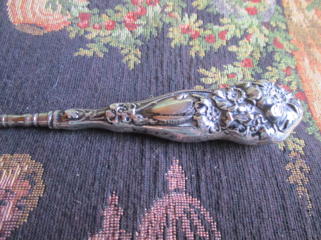 Antique Sterling Silver Button Hook, Shoe Hook, Dress Hook, 1800's, Art ...