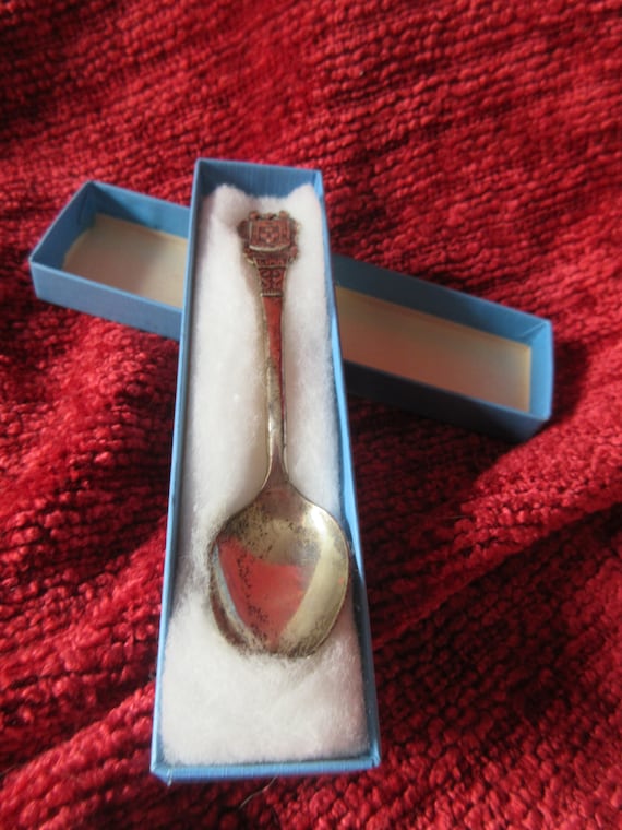 Sterling silver tea spoon souvenir of Lima Peru coat of | Etsy